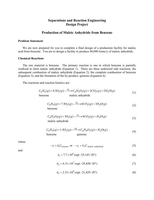 ChE 182 - Chemical Engineering