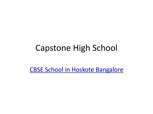 Capstone High School