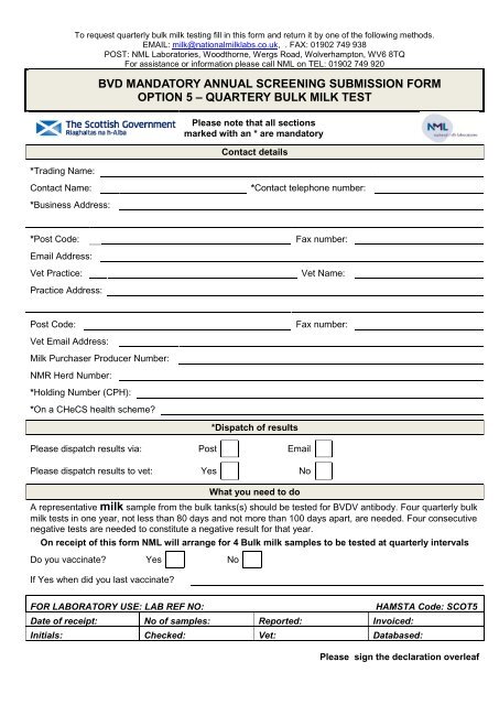 bvd mandatory annual screening submission form option 5 - NMR