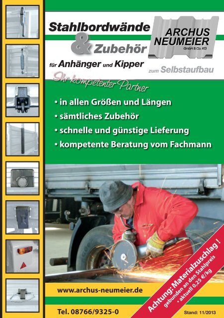 Archus Neumeier GmbH & Co. KG Stahlbordwände & Zubehör
