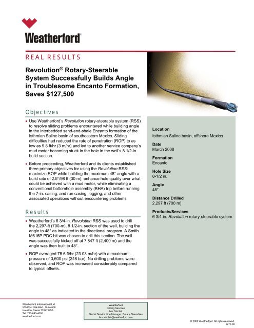 RevolutionÂ® Rotary Steerable System Successfully Builds Angle in ...