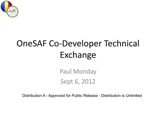 BLCSE use of OneSAF - OneSAF Public Site