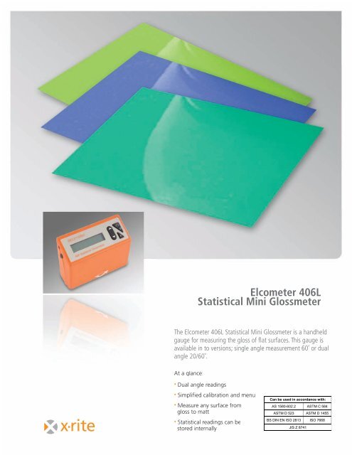Elcometer 406L Brochure - X-Rite