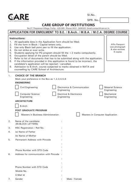 Application-Form - CARE