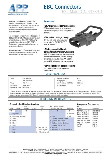 EBC Connectors - Atech Antriebstechnik