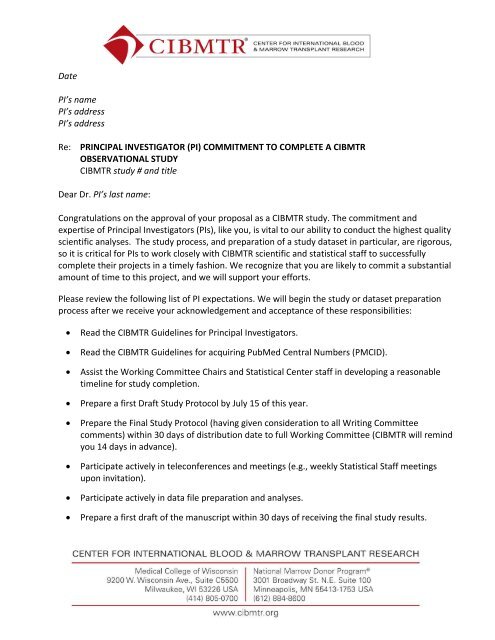 Letter Of Commitment