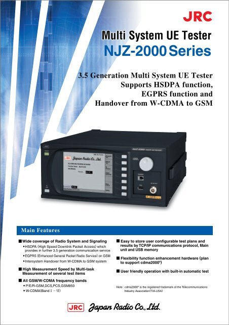 NJZ-2000 Series - Jrc