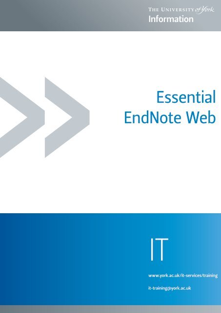 Essential EndNote Web - University of York