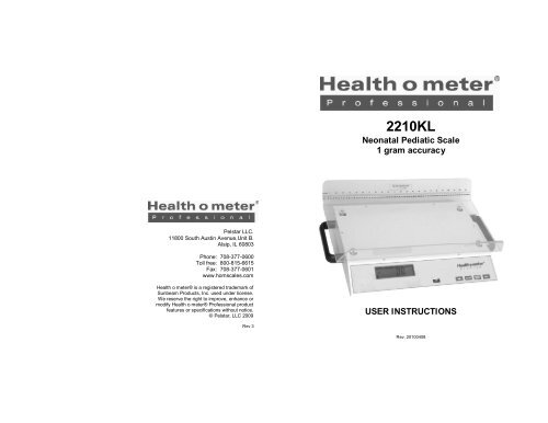 Manual PDF - Health o meter Professional