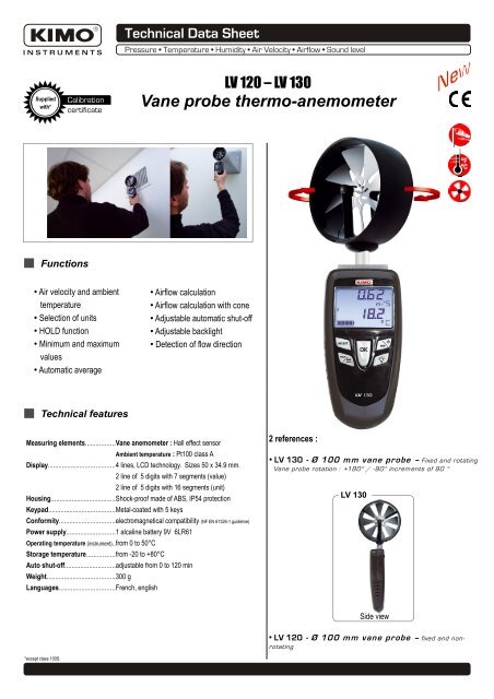 Vane probe thermo-anemometer - TR instruments
