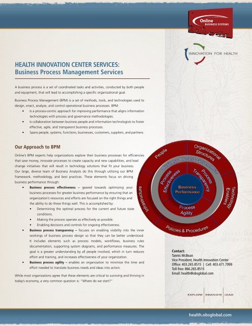 Business Process Management Services - Health Innovation Center ...