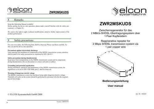 ZWR2MSKUDS - Elcon Systemtechnik