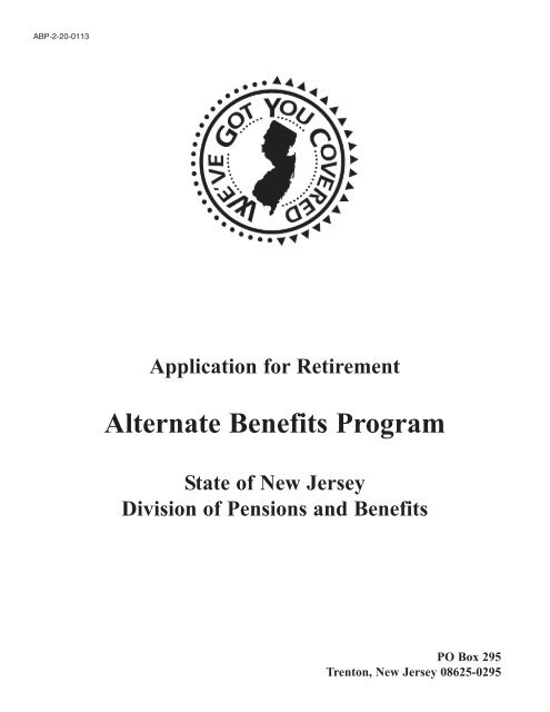 Alternate Benefits Program - State of New Jersey