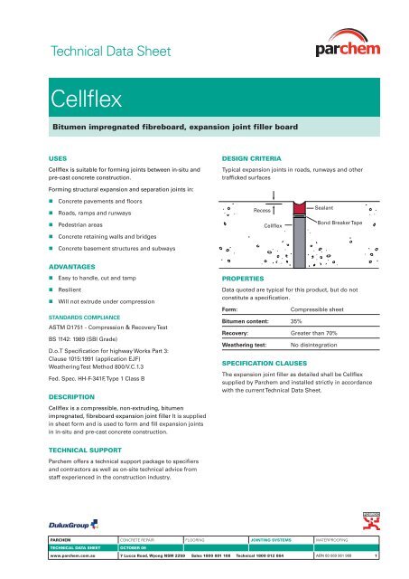 Cellflex TDS - Parchem