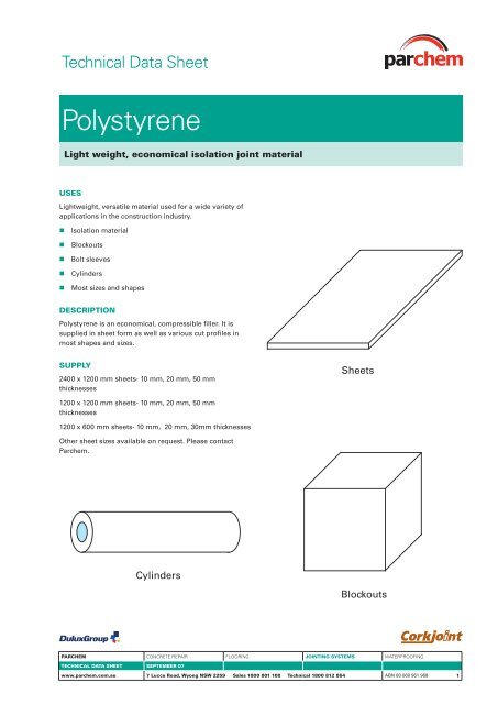 Polystyrene TDS - Parchem