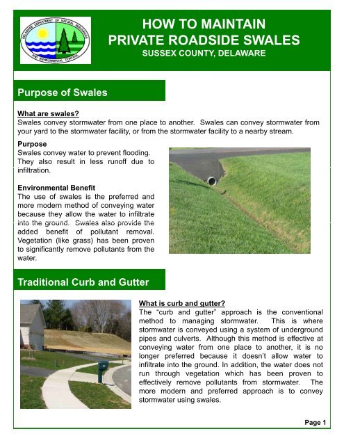 Roadside Swale Management - Delaware Department of Natural ...