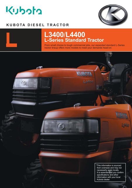 L3400/L4400 - Kubota