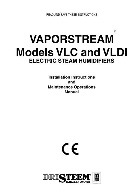 VAPORSTREAM Models VLC and VLDI - DRI-STEEM