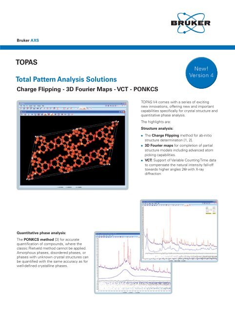 TOPAS - Total pattern analysis solutions - Charge Flipping - Bruker