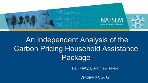 A brief title goes here - NATSEM