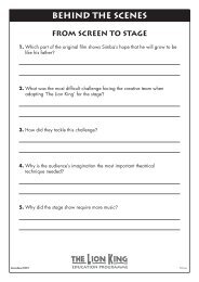 Primary Comprehension Questionnaire - The Lion King Education ...