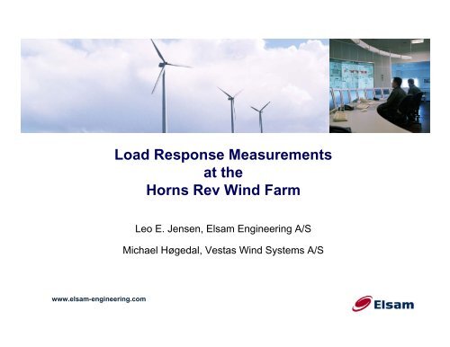 Load Response Measurements at the Horns Rev Wind Farm