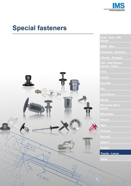Special fasteners