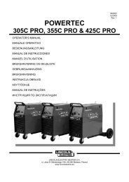 POWERTEC 200C, 250C & 300C - Lincoln Electric - documentations