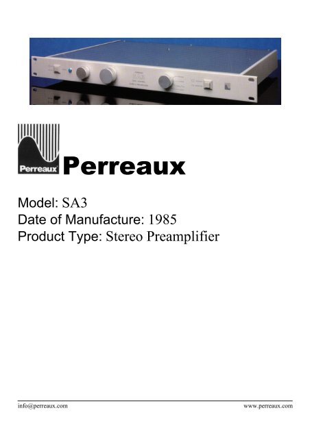 SA3 - Stereo Preamplifier
