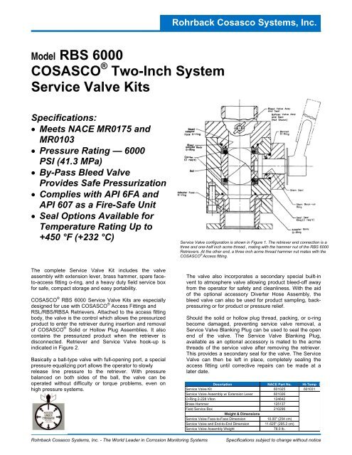 Page Set up Margins Top 0 - Rohrback Cosasco Systems