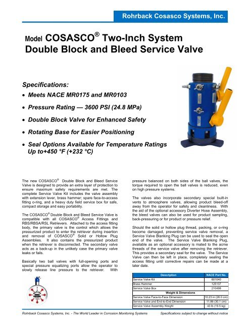 Page Set up Margins Top 0 - Rohrback Cosasco Systems