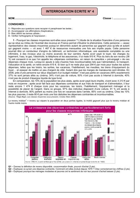 INTERROGATION ECRITE NÂ° 4