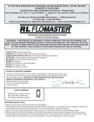 ASSEMBLY INSTRUCTIONS - RL Flo-Master