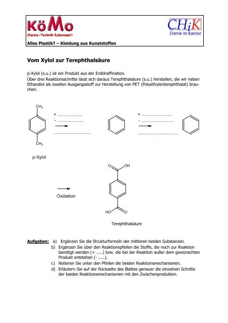 Vom Xylol zur TerephthalsÃ¤ure - Chik.die-sinis.de