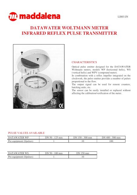 datawater woltmann meter infrared reflex pulse ... - Maddalena