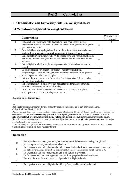 Werkmap Sessie 4 RBB_controlelijst_deel2_0809 - DPB Brugge