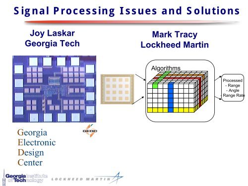 Signal Processing Issues and Solutions