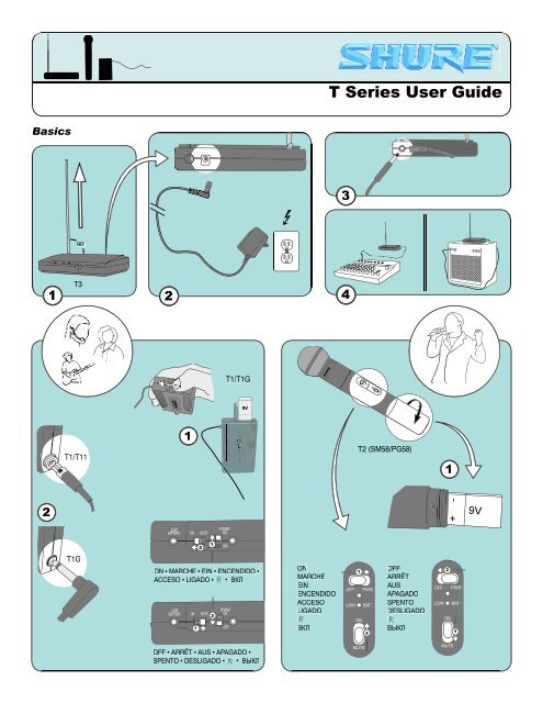 Shure T Series Wireless User Guide Chinese