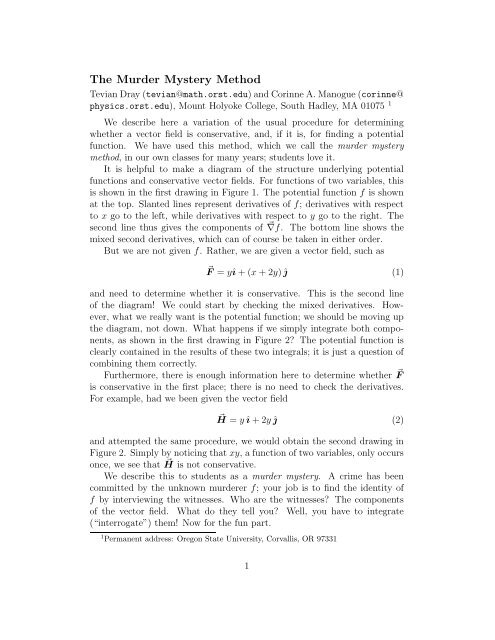 The Murder Mystery Method