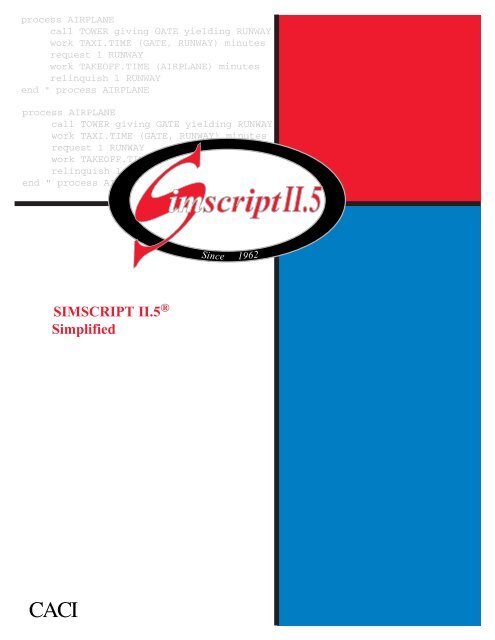 SIMSCRIPT II.5 Simplified - Department of Computer Science