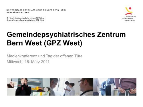 Gemeindepsychiatrisches Zentrum Bern West (GPZ West ... - UPD