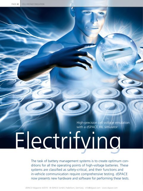 High-precision cell voltage emulation with a dSPACE HIL simulator ...