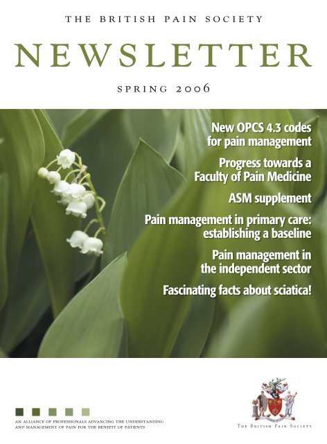 thebritish pa insocietyspring 2 0 0 6 New OPCS 4.3 codes for pain ...