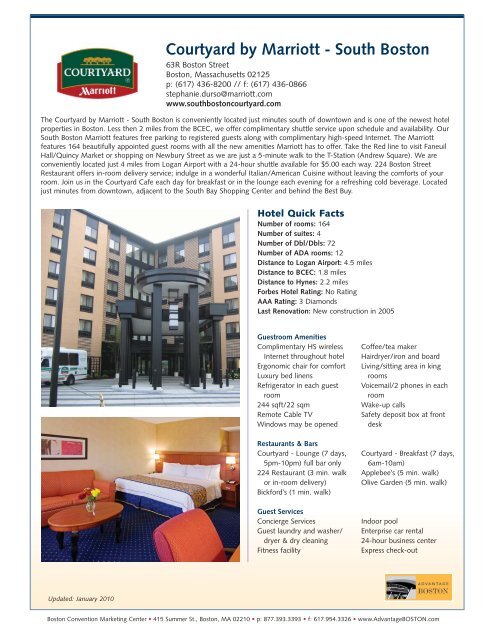 Courtyard by Marriott - South Boston - Advantage Boston