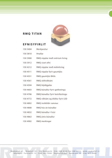 RMQ, Eaton - Reykjafell