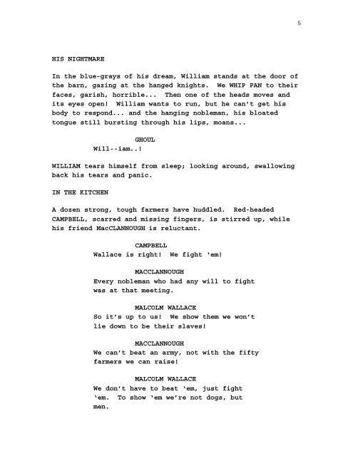 Braveheart script (*pdf) - Screenplay.com