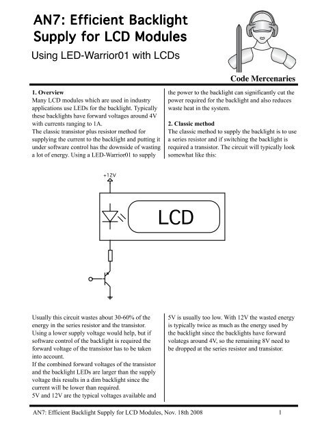 Application Note AN7 - Code Mercenaries