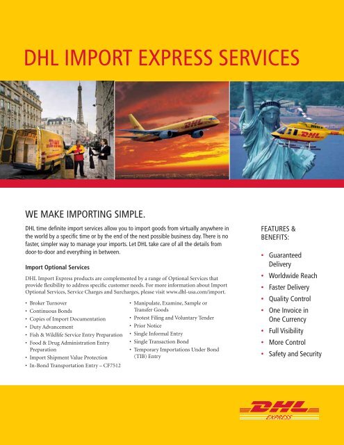 DHL IMPORT EXPRESS SERVICES