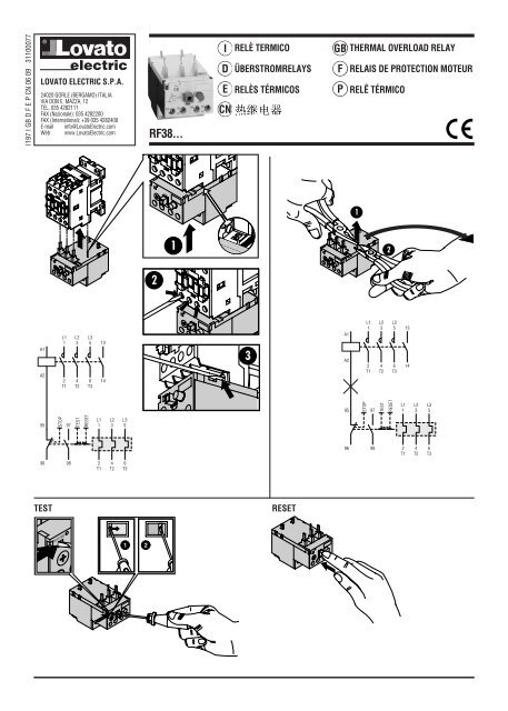 Thermal overload relay - RF38... - LOVATO ELECTRIC SPA GORLE ...