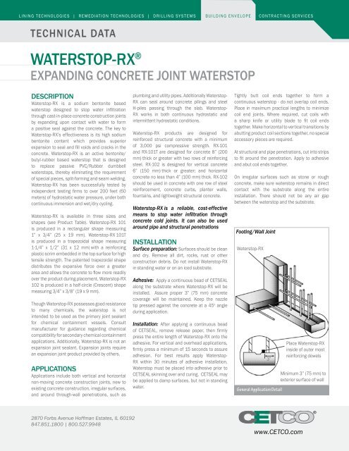 waTERSTOP-RX® - Cetco